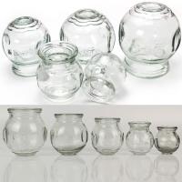 China Chinese Medicine Apparatus 5 Glass Cupping Fire Vacuum Massage Therapy Hijama Cups for sale