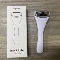 China Stainless Steel Handheld Pink Face Ice Roller for Anti-Wrinkle and Eye Relief Massage for sale