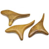 China Face Neck Back Shoulder Waist Buttock Handle-Held Fragrant Gua Sha Wood Body Massage Tool for sale