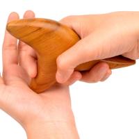 China Face Neck Back Shoulder Waist Buttock Handle-Held Fragrant Gua Sha Wood Body Massage Tool for sale