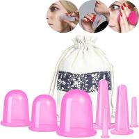 China Quantity of Cups 7 Cups Face and Body Vacuum Silicone Cupping Set for Facial Cupping for sale