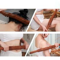 China Double Row 20 Beads Gua Sha Wood Stick Tools for Body Massage and Lymphatic Drainage for sale