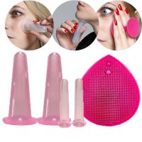 China 4-Piece Silicone Suction Cup Massage Set for Facial Self Therapy and Beauty Treatment for sale