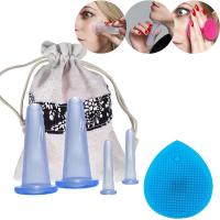 China 4-Piece Silicone Suction Cup Massage Set for Facial Self Therapy and Beauty Treatment for sale