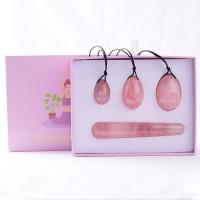 China Natural Quartz Crystal Nephrite Jade Yoni Egg Set for Women Class I Vaginal Massage 4Pcs for sale