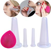 China 4-Piece Silicone Suction Cup Massage Set for Facial Self Therapy and Beauty Treatment for sale