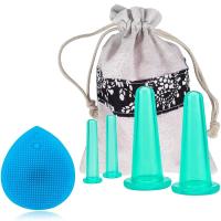 China 4-Piece Silicone Suction Cup Massage Set for Facial Self Therapy and Beauty Treatment for sale