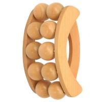 China Massage Ball Roller Handheld Wood Beads Back Massager for Total Body Health Care for sale