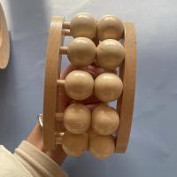 China Massage Ball Roller Handheld Wood Beads Back Massager for Total Body Health Care for sale