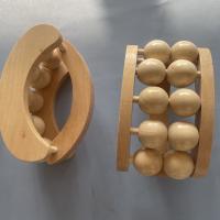 China Massage Ball Roller Handheld Wood Beads Back Massager for Total Body Health Care for sale