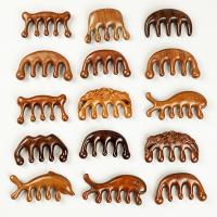 China Handmade Sandalwood Comb Scalp Gua Sha Comb Portable Wide Tooth Wooden Scalp Massager for sale