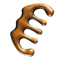 China Handmade Sandalwood Comb Scalp Gua Sha Comb Portable Wide Tooth Wooden Scalp Massager for sale
