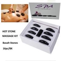 China 16pcs Portable Spa Hot Stone Massage Stones Set Feature 2 Deep Relaxation of Muscles for sale