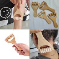 China Maderotherapy Wooden Massage Roller for Body Muscles and Neck Handheld Wood Therapy Roller for sale