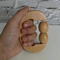 China Multi-Function Handheld Wooden Roller Massager for Muscle Tension Release and Relaxation for sale