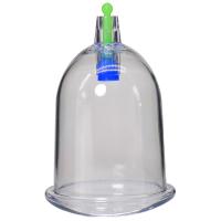 China Plastic Vacuum Curve Shape Hijama Cup Class I ABS Material from CHIMEI 118-L150 4.5cm for sale