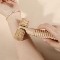 China Logo Engrave Wooden Face Roller for Face Wood Therapy Natural Wood Customized Service for sale