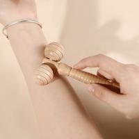 China Logo Engrave Wooden Face Roller for Face Wood Therapy Natural Wood Customized Service for sale