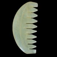 China Crystal Facial Scraper Guasha Comb Stone Jade Hair Comb for Head Scalp Different Jade for sale