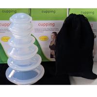 China 4pcs Clear Silicone Cupping Set for Beauty and Dampness Treatment Transparent Cups for sale