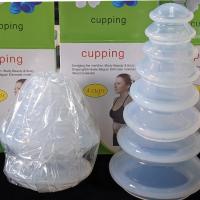 China 4pcs Clear Silicone Cupping Set for Beauty and Dampness Treatment Transparent Cups for sale
