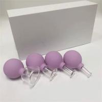 China Customized 4pcs Glass Facial Cupping Set for Face Eye Lip Body in Gift Box Packaging for sale