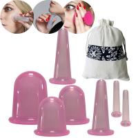 China 7 Piece Silicone Cupping Set for Body and Face Vacuum Cup Face Massager Tools for sale