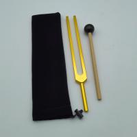 China Sound Healing Therapy Gold Tuning Fork Set with 9 Chakra 9 Type Hz and Aluminum Alloy for sale