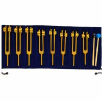 China 8pcs Aluminum Alloy Medical Tuning Fork Sound Healing of 126 136 141 172 194 210 221HZ for sale