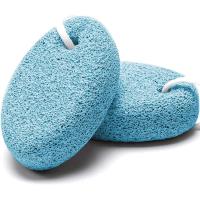 China Oval 2pcs Coloured Foot Exfoliator Pedicure Tools for Natural Lava Foot Pumice Stone for sale