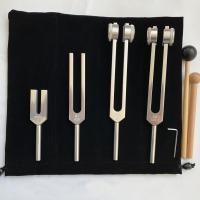 China Stainless Steel Sound Therapy Chakra Tuning Fork Set 4096 528 128 136.1 Hz Clear Tone for sale