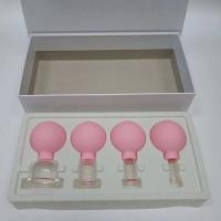 China Simple and Portable Glass Rubber Cupping Set for Body Cup Vacuum Suction Massage Tool for sale