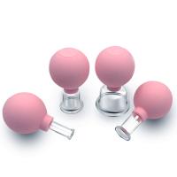 China Simple and Portable Glass Rubber Cupping Set for Body Cup Vacuum Suction Massage Tool for sale