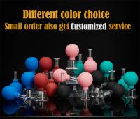 China Simple and Portable Glass Rubber Cupping Set for Body Cup Vacuum Suction Massage Tool for sale
