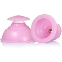 China Healthcom 12pcs Pink Silicone Cupping Sets for Face and Body Massage Suction Therapy for sale