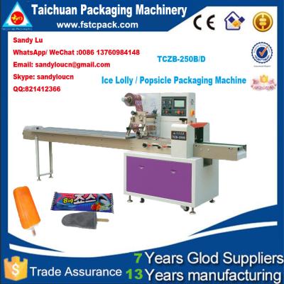China Popsicle & Ice lolly horizontal packaging machinery, popsicle& ice lolly wrapping machine for sale