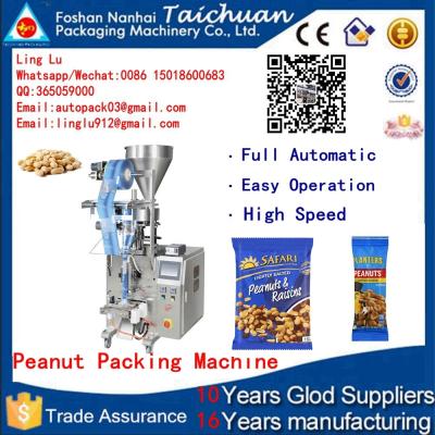 China Taichuan Full Stainless Steel Automatic Feeding Cups Measuring Rice Sugar Peants Sunflower Seeds Packing Machine for sale