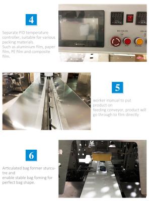 China fully automatic servo high quality horizontal pillow form fill seal packing machine for sale