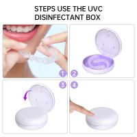 China UVC Sanitize Dental Retainer Box Battery Powered For Invisalign Aligner for sale