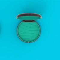 China Round Plastic Dental Retainer Box For Invisible Braces Storage for sale