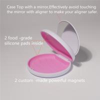 China Small Durable Aligner Case With Mirror ABS Food Grade Silicone Material for sale