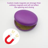 China Orthodontic Dental Retainer Container Colorful With 1 Silicone Pad for sale