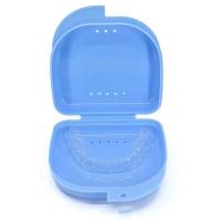 China Colorful Orthodontic Denture Cleaner Container For Mouthguards for sale