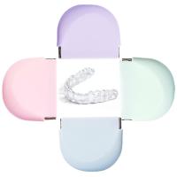 China Pure Silicone Teeth Retainer Holder Case 90mm X 75mm X 25mm Size for sale