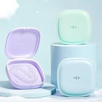 China Square Shape Dental Retainer Box , Magnetic Brace Retainer Case With Vent Holes for sale