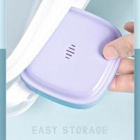 China Square Shape Dental Retainer Box , Magnetic Brace Retainer Case With Vent Holes for sale