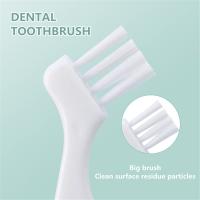 China Food Grade Plastic Denture Cleaning Brush Black Color White Color For Aligner Cleaning for sale