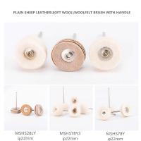 China Soft Wool Felt Dental Polishing Tools Brush With Handle 22mm Diameter for sale