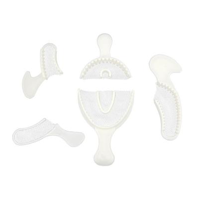 China White Dental Impressions Trays , Non Woven Gauze Disposable Bite Registration Trays for sale