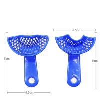 China Plastic Steel Dental Impressions Trays Blue Color For Dentist Tools for sale